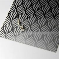 China 201 304 316l 410 430 Stainless Steel Sheet Customized Pattern Etched Decorative Stainless Steel Plate for sale