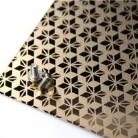 China 304 316 430 Mirror Etched Stainless Steel Sheet Decorative Wall Covering Sheets for sale