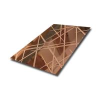 China Premium SS Steel Sheet Etched Finish Stainless Steel For Modern Interiors for sale