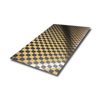 China 304 Etched Stainless Steel Sheet Founder Geometric Pattern for furniture surface for sale