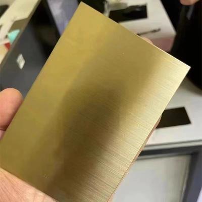 China Brushed Hl 316l Stainless Steel Sheet gold plated Stainless Steel Plate for sale