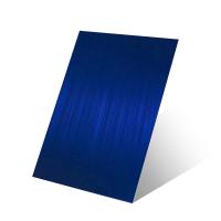 China Spot Goods Blue Brushed Stainless Steel Sheet Cold Rolled 0.3mm Thickness for sale