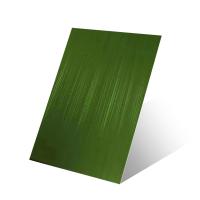 China Brushed Finish Green Stainless Steel Sheet Plate With Anti - Finger Print for sale