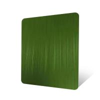 China Brushed Finish Green Stainless Steel Sheet Plate With Anti - Finger Print for sale
