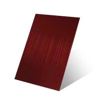 China Custom Red Brushed Finish Stainless Steel Sheet 2400 X 1200 Corrosion resistant for sale