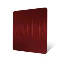 China Custom Red Brushed Finish Stainless Steel Sheet 2400 X 1200 Corrosion resistant for sale