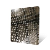 China 3MM SS Checkered Sheet Anti Slip Surface Stainless Steel Plates In Building Floors Stairs Corridors for sale