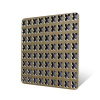 China 304 Stainless Steel Perforated Sheet With Elegant Gold Pattern 3048mm Length for sale