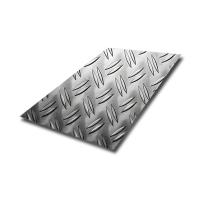 China 201 Checkered Stainless Steel Sheet With Double Row Floral Pattern for sale