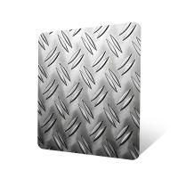 China 201 Checkered Stainless Steel Sheet With Double Row Floral Pattern for sale