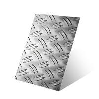 China 201 Checkered Stainless Steel Sheet With Double Row Floral Pattern for sale