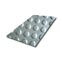 China 1.2mm 1.5mm Checkered Stainless Steel Plate With Flat Round Projections AiSi Standard for sale