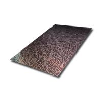China 201 304 316 Etched Stainless Steel Sheet For Interior Decoration SS Steel Pattern Plate for sale