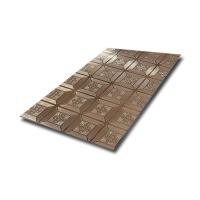 China 3.0Mm Thickness Etched Stainless Steel Sheet Decorative Color Embossed Steel Plate Panel Wooden Colored for sale