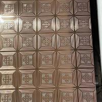 China 3.0Mm Thickness Etched Stainless Steel Sheet Decorative Color Embossed Steel Plate Panel Wooden Colored for sale