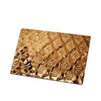 China 1.5mm Thickness Golden Stainless Steel Sheet 4*8 Ft Carving Pattern Embossed Finish for sale