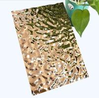 China Rose Gold Water Ripple Stainless Steel Sheet for sale