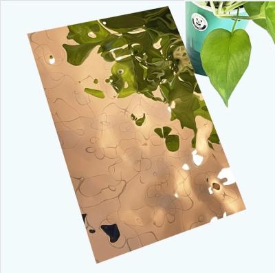 China Rose Gold Water Ripple Stainless Steel Sheet for sale
