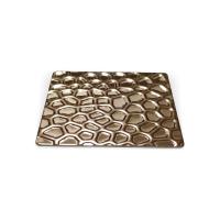 China Rose Gold Color Honeycomb Patterned Plate for sale