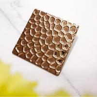 China Rose Gold Color Honeycomb Patterned Plate for sale