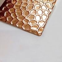 China Rose Gold Color Honeycomb Patterned Plate for sale