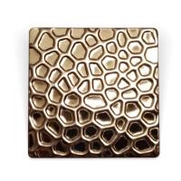 China Rose Gold Color Honeycomb Patterned Plate for sale