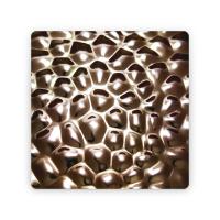 China Grade 304 2B/BA finish 0.8mm Thickness Ripple Honeycomb stainless steel texture seamless metal plate for sale