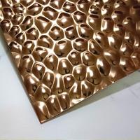 China Grade 304 2B/BA finish 0.8mm Thickness Ripple Honeycomb stainless steel texture seamless metal plate for sale