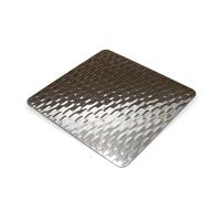 China 304 316 2B/BA Finish Embossing 2WL Textured Metal Plate Woven Texture Pattern Stainless Steel Sheet for sale