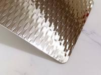 China 304 316 2B/BA Finish Embossing 2WL Textured Metal Plate Woven Texture Pattern Stainless Steel Sheet for sale