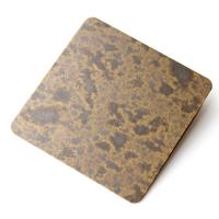 China High-End Customization 304 Antique Brass Spotted Stainless Steel Sheet for Artistic Architectural Wall Decor for sale