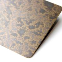 China High-End Customization 304 Antique Brass Spotted Stainless Steel Sheet for Artistic Architectural Wall Decor for sale