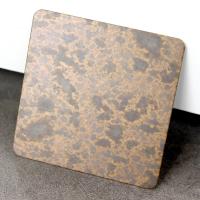 China High-End Customization 304 Antique Brass Spotted Stainless Steel Sheet for Artistic Architectural Wall Decor for sale