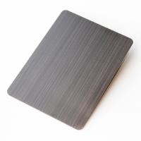 China 201 304 0.8MM Thick 4x8 Black Color brushed stainless steel sheet metal for sale