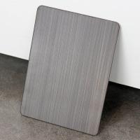 China 201 304 0.8MM Thick 4x8 Black Color brushed stainless steel sheet metal for sale