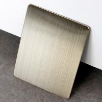China Antique Bronze Surface Brushed Stainless Steel Sheet 304 Pvd Copper Color Stainless Steel Wire Brush for sale