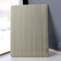 China Antique Bronze Surface Brushed Stainless Steel Sheet 304 Pvd Copper Color Stainless Steel Wire Brush for sale