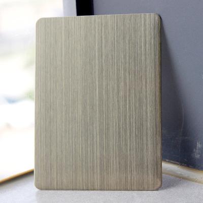China Antique Bronze Surface Brushed Stainless Steel Sheet 304 Pvd Copper Color Stainless Steel Wire Brush for sale