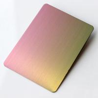 China Art Customize 201 304 316 Hairline Finish PVD Gradient Color Brushed Stainless Steel Sheet for sale