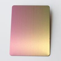 China Art Customize 201 304 316 Hairline Finish PVD Gradient Color Brushed Stainless Steel Sheet for sale