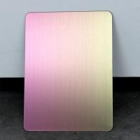 China Art Customize 201 304 316 Hairline Finish PVD Gradient Color Brushed Stainless Steel Sheet for sale