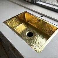 China 201 304 316 Hand Hammered Texture Brass Color hammered stainless steel sink Metal Sheet for sale