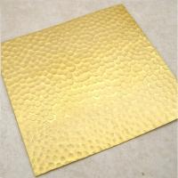 China 201 304 316 Hand Hammered Texture Brass Color hammered stainless steel sink Metal Sheet for sale