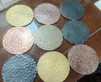 China Grade 201 304 316 PVD Rose Gold Color Hammered Metal Sheet Stainless Steel Table for sale