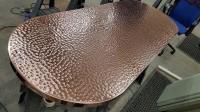 China Grade 201 304 316 PVD Rose Gold Color Hammered Metal Sheet Stainless Steel Table for sale