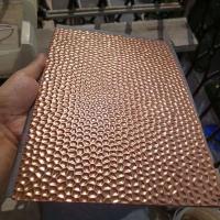 China Grade 201 304 316 PVD Rose Gold Color Hammered Metal Sheet Stainless Steel Table for sale