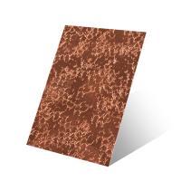China 304 316 Red Antique Copper Finish Stainless Steel Sheet With Herringbone pattern Texture hammered metal sheets for sale