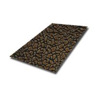 China Ancient Copper Finish Textured Hammered Stainless Steel Sheets With Bumping rock pattern Decorative Sheet for sale
