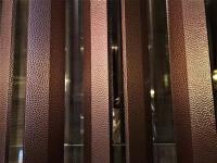 China laser cut decorative textured sheet metal hammered stainless steel cylinder/Pillar for sale