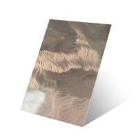 China Grade 201 304 8K Mirror Finish Polish Stainless Steel Pattern with lines wavy pattern for decoration and design building for sale